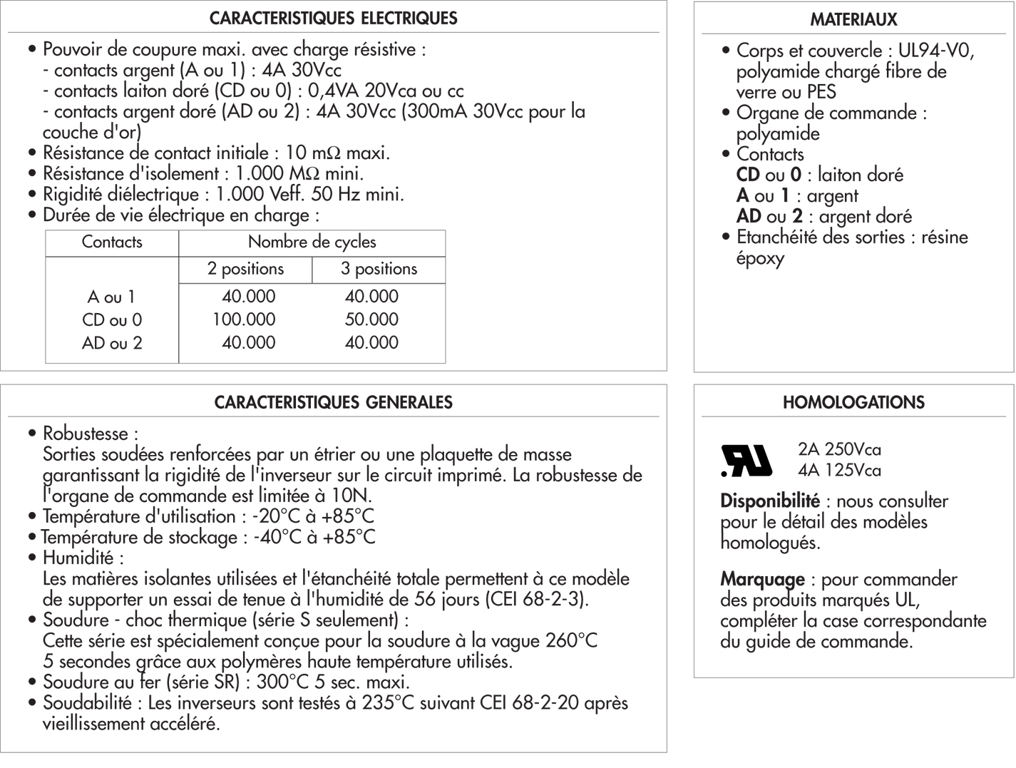 Interrupteurs miniatures lavables à bascule - S-SR Series - Sonectrad-BRN